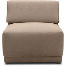 Sofaelement DOMO collection "800007", braun (coffee), B:78cm H:77cm T:100cm, 95% Polyester, 5%Polyamid, Polsterelemente, Sofaelement, R&uuml;ckenkissen aufstellbar, unendlich erweiterbar