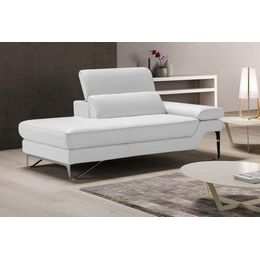 Ottomane Egoitaliano "Princess, elegantes Designsofa mit erstklassigem Sitzkomfort", wei&szlig;, B:177cm H:95cm T:108cm, Leder &raquo;BULL&laquo; (echtes Rindsleder). Geschliffenes, pigmentiertes und behandeltes Rindsleder mit einer Dicke von 1, 3-1, 5 mm. Dieses Leder zeigt eine ziemlich weiche Hand mit einem halb undurchsichtigen Aussehen. Es handelt sich um ein gesch&uuml;tztes Leder. Eine leichte Deckschicht sch&uuml;tzt