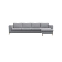 Ecksofa FLEXLUX "Fiore, super Sitzkomfort durch Kaltschaum im Sitz, L-Form", grau (sophisto gre), B:295cm H:85cm T:159cm, Sofas, Ecksofa, breite Armlehnen, F&uuml;&szlig;e Alu+ Eiche