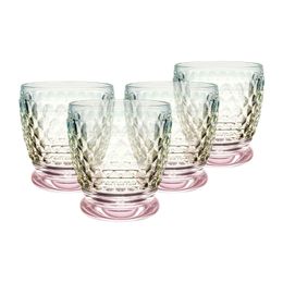 Villeroy & Boch Glas VILLEROY & BOCH "Wassergl&auml;ser Boston Pearl 200 ml 4er Set bunt", bunt, 4 tlg., Glas, Trinkgef&auml;&szlig;e, Glas