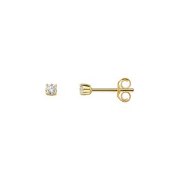 Paar Ohrstecker ONE ELEMENT "0.15 ct Diamant Brillant Ohrringe Ohrstecker aus 585 Gelbgold", gold, Ohrringe, Damen, Gelbgold 585, Paar Ohrstecker