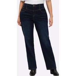 Bequeme Jeans sheego, Damen, Gr. 44, Normalgr&ouml;&szlig;en, dunkelblau, 95% Baumwolle, 3% Polyester, 2% Elasthan, unifarben, lang, Jeans Bequeme Jeans