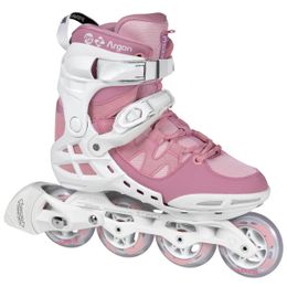 Inlineskates Powerslide "Phuzion Argon Rose 80" Gr. 40, rosa (rosa, wei&szlig;), Inlineskates_Rollschuhe, Damen, 40 (bis 100 kg), Kunstfaser, Lederimitat, Inlineskates