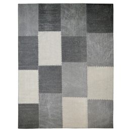 Teppich Kayoom "Lyrical 110", bunt (multi, grau), B:120cm H:13mm L:170cm, Baumwolle, Teppiche, Teppich, Handgefertigt, hochwertig verarbeitetes Unikat im Antik-Design