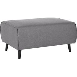 Hocker DOMO collection "Amora", grau (hellgrau), B:97cm H:47cm T:66cm, Hocker, Hocker, mit Federkern