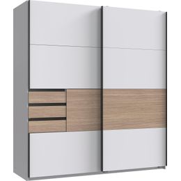 Schwebet&uuml;renschrank wimex "Bremen in der Breite 180cm, wahlweise mit Spiegel", bunt (wei&szlig;, absetzung multiplex), B:180cm H:198cm T:65cm, Holzwerkstoff, Schr&auml;nke, Schwebet&uuml;renschrank, mit moderner Multiplex Optik, inkl. Schubladen