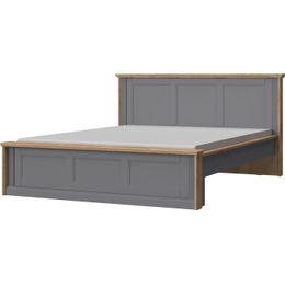 Bettgestell OTTO HOME "Tara", grau (graphite matt, pacific walnut, graphite matt, pacific walnut, graphite matt, pacific walnut), B:181cm H:100cm L:222cm, Betten, Bettgestell, Liegefl&auml;che 160x200 cm