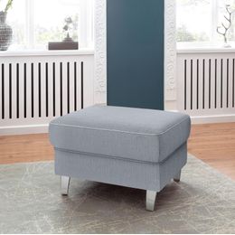 Sit & More Hocker SIT & MORE "Texel", grau (hellgrau), B:75cm H:47cm T:63cm, Kunstleder SOFTLUX;Luxus-Microfaser ALTARA NUBUCK (100% Polyester);Struktur (100% Polyester), Hocker, Hocker