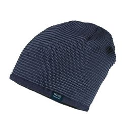 Beanie MaxiMo, Kinder, Gr. 51/53, grau (navy, graphitblau), Strick, Baumwolle, M&uuml;tzen Beanie, gef&uuml;ttert, w&auml;rmend