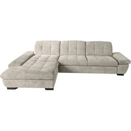 Ecksofa Alina "Salima", grau (kieselgrau gfs 19), B:297cm H:90cm T:204cm, Sofas, Ecksofa, Inklusive R&uuml;ckenlehnenverstellung
