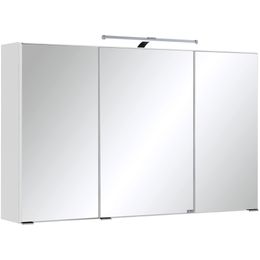 Spiegelschrank Welltime "Trento, verschiedene Ausf&uuml;hrungen und Farben", wei&szlig;, B:100cm H:64cm T:20cm, Schr&auml;nke, Spiegelschrank, Breite 100 cm, mit 3D-Effekt, Spiegelt&uuml;ren, Inklusive LED-Beleuchtung