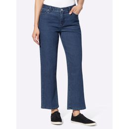 Bequeme Jeans Casual Looks, Damen, Gr. 20, Kurzgr&ouml;&szlig;en, blau (blau, stone, washed), 78% Baumwolle, 20% Polyester, 2% Elasthan, unifarben, lang, Jeans Bequeme Jeans
