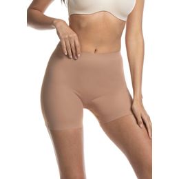 Shapinghose MAGIC BODYFASHION "Maxi Short", Damen, Gr. XXL, braun (mocha), Obermaterial: 54% Polyamid, 46% Elasthan, unifarben, eng, Unterhosen Shapinghose, feste Formung des unteren Bauches, der H&uuml;ften und der Oberschenkel