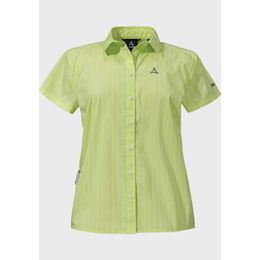 Sch&ouml;ffel Outdoorbluse SCH&Ouml;FFEL "Blouse Hochalm SH L", Damen, Gr. 36, gr&uuml;n (6085, gr&uuml;n), Oberstoff : 62% Baumwolle, 34% Nylon, 4% Elasthan, Basic, V-Ausschnitt, Blusen Outdoorbluse