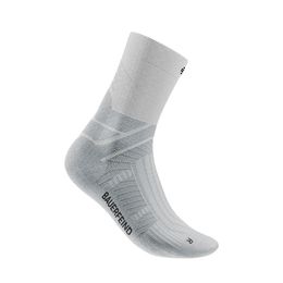 Sportsocken Bauerfeind "RUN PERFORMANCE MID CUT SOCKS", Herren, Gr. 46-49, wei&szlig;, Obermaterial: 90% Polyamid, 10% Elasthan, Socken Sportsocken, Laufsocken