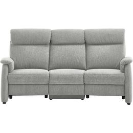 3-Sitzer Home Affaire "Turin Sofa mit elektrischer Relaxfunktion, Breite 226 cm", grau, B:226cm H:107cm T:97cm, 94% Polyester, 6% Nylon, Sofas, 3-Sitzer, inkl. Tisch, USB & Steckdose, Federkern & pflegeleichtem Bezug