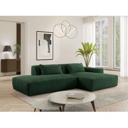 Ecksofa exxpo - SOFA FASHION "Billund modernes Designsofa, bequem und elegant, Breite 294cm, L-Form", pine, B:294cm H:71cm T:165cm, Sofas, Ecksofa, modern, L-form, Wellenfedern, inklusive 2x Nierenkissen
