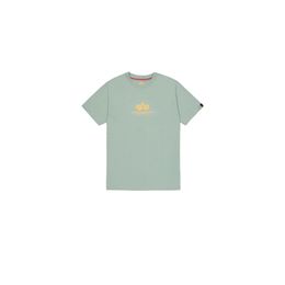 T-Shirt Alpha Industries "Basic T-Shirt ML", Herren, Gr. S, frost gr&uuml;n, Obermaterial: 100% Baumwolle, Shirts T-Shirt