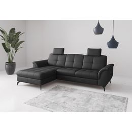Sit & More Ecksofa SIT & MORE "Zora", schwarz, B:262cm H:92cm T:164cm, Sofas, Ecksofa
