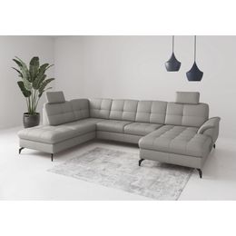 Sit & More Wohnlandschaft SIT & MORE "Zora", light grau, T:212cm, Sofas, Wohnlandschaft