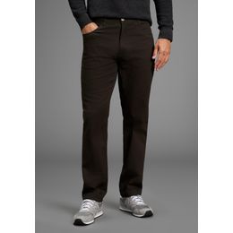 MAN'S WORLD 5-Pocket-Hose MAN'S WORLD, Herren, Gr. 28, N + U Gr, braun, Web, Obermaterial: 98% Baumwolle, 2% Elasthan, regular fit lang, Hosen 5-Pocket-Hose