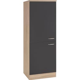 Seitenschrank Optifit "Parare", grau (anthrazit, eichefarben), B:60cm H:174,4cm T:60cm, Schr&auml;nke, Seitenschrank, Breite 60 cm