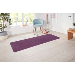 L&auml;ufer HANSE HOME EXCLUSIV "Liberty", lila, B:80cm H:7mm L:200cm, Polypropylen, Teppiche, L&auml;ufer, Uni-Meliert, robust, kr&auml;ftige Farben, rundherum farbige Kettelung