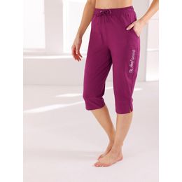 Jogginghose feel good, Damen, Gr. 48/50, Normalgr&ouml;&szlig;en, lila (malve), 95% Baumwolle, 5% Elasthan, unifarben, Hosen Jogginghose