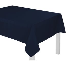Tischdecke WIRTH "NEWBURY" Gr. 3, blau (nachtblau), B:130cm L:160cm, Baumwolle, Polyester, Tischdecken, Tischdecke