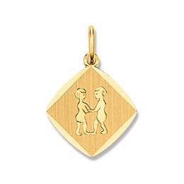 Sternzeichenanh&auml;nger ONE ELEMENT "Zwilling Sternzeichen Anh&auml;nger aus 333 Gelbgold", gold, Schmuckanh&auml;nger, Damen, Gelbgold 333, Sternzeichenanh&auml;nger, Astro