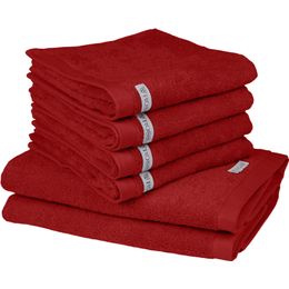 Handtuch Set Ross "Sinfonie", rot (kirsche), Frottier, Frottier, Obermaterial: 100% Baumwolle, Handtuch-Sets, Handtuch Set, beinhaltet: Handt&uuml;cher und Badet&uuml;cher