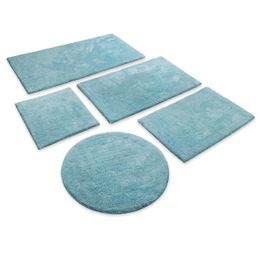 Badematte WECON HOME BASICS "Erik", rauch blau, H:20mm, Baumwolle, Badematten, Badematte, waschbar, rutschfest, sehr weich, strapazierf&auml;hig, pflegeleicht
