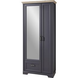 Garderobenschrank Innostyle "Jasmin", grau (graphit), Schr&auml;nke, Garderobenschrank