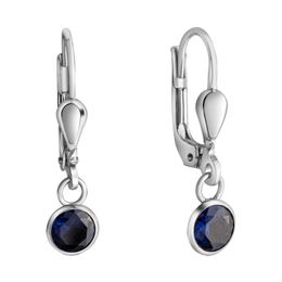 Paar Ohrh&auml;nger Firetti "Schmuck Geschenk Silber 925 Ohrschmuck Patentbrisur Solit&auml;r Glitzer", bunt (silberfarben, dunkelblau, dunkelblau), Ohrringe, Damen, Silber 925 (Sterlingsilber), Paar Ohrh&auml;nger, mit Zirkonia (synth.)