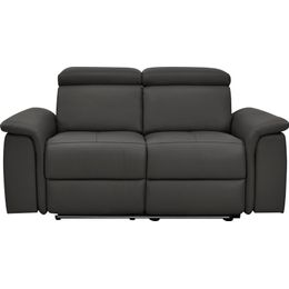2-Sitzer Home Affaire "Pareli 172cm, manuelle u. elektr. Relaxfunktion", braun, B:172cm H:98cm T:142cm, Sofas, 2-Sitzer, USB, Kopfteil-Verstellung, LED, in Echtleder, Kunstleder, Web
