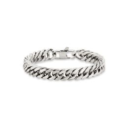 Armband Bruno Banani "Schmuck Geschenk Armkette Panzerkette 10 mm breit Silber" Gr. 21, silber (edelstahlfarben), Armb&auml;nder, Herren, 21, Edelstahl, Armband