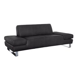 2-Sitzer W.Schillig "taboo Designsofa mit hohem Sitzkomfort", grau (anthrazit s22), B:202cm H:76cm T:91cm, Flachgewebe S22 (100% Polyester);Stoff S37 (100% Polyester): Luxus-Microfaser in Lederoptik;Longlife Xtra-Leder Z59: Glattleder mit modischer Pr&auml;gung. Hautst&auml;rke 0, 9 - 1, 1 mm;Longlife Xtra-Leder Z69: Das feinnarbige, gedeckte Softleder Z69 besticht durch seine au&szlig;ergew&ouml;hnliche Weichheit im 
