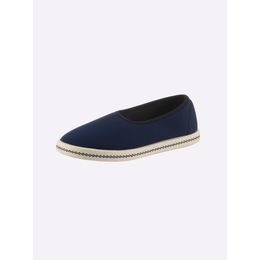 Slipper Casual Looks, Damen, Gr. 37, blau (marine), Textil, Schuhe Slipper
