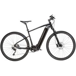 E-Bike KROSS "E-Crossrad Evado Hybrid 6.0 28 Zoll schwarz" Gr. 58, schwarz (schwarz, schwarz), Elektrofahrr&auml;der, Herren, 58cm, 28 Zoll (71,12cm), E-Bike, Pedelec, Elektrofahrrad f&uuml;r Damen und Herren