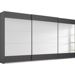 Schwebet&uuml;renschrank Rauch "Kleiderschrank Schrank Garderobe W&auml;scheschrank Ankleide MALIBU", grau (graumetallic), B:361cm H:210cm T:62cm, Holzwerkstoff, Schr&auml;nke, Schwebet&uuml;renschrank, mit gro&szlig;fl&auml;chigen T&uuml;ren, gro&szlig;z&uuml;giger Stauraum MADE IN GERMANY