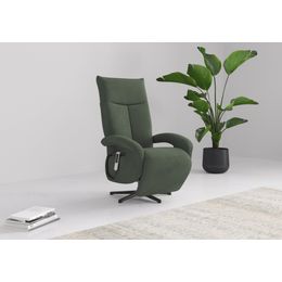 Sit & More TV-Sessel SIT & MORE "Emely, inkl. Kopfteilverstellung & 360 Drehfunktion", gr&uuml;n (jungle), B:74cm H:112cm T:82cm, 90% Polyester, 10% Polyamid, Sessel, TV-Sessel, wahlweise mit 2 Motoren, Akku & Aufstehhilfe