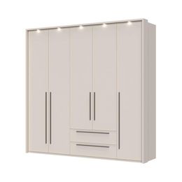 Dreht&uuml;renschrank OTTO HOME "Opera mit oder ohne Kranz inkl. LED-Bel.,B92,137,182 oder 227 cm", cashmere, B:232cm H:226cm T:60cm, FSC-zertifizierter Holzwerkstoff, MDF, Schr&auml;nke, Dreht&uuml;renschrank, UV lackiert, Soft Close Funktion, H&ouml;henverstellbare F&uuml;&szlig;e
