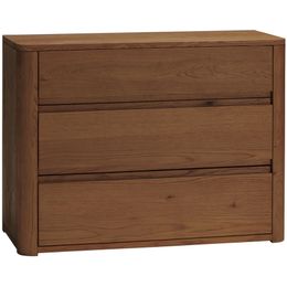 Schubkastenkommode Hasena "Aida", braun (eiche cognac), B:105cm H:75cm T:40cm, Sideboards, Schubkastenkommode, aus Massivholz