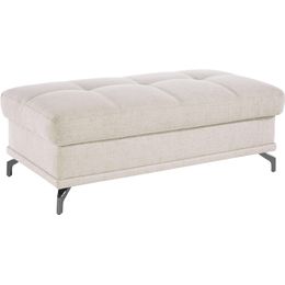 Polsterhocker OTTO HOME "Costello, B: 133 cm", beige (natur), B:133cm H:47cm T:72cm, 100% Polyester;Samtoptik (100% Polyester), Hocker, Polsterhocker, individuell zu kombinieren, Federkern