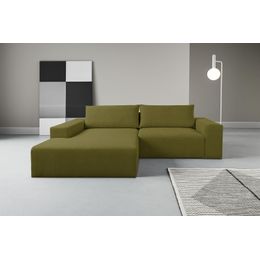 Ecksofa WERK2 "Rio, elegant & bequem, Breite 262 cm, L-Form", gr&uuml;n, B:262cm H:83cm T:188cm, 100% Polyester, Sofas, Ecksofa, Puristisches Design mit maximalem Komfort