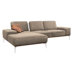 Ecksofa W.Schillig "run, Designsofa mit tollem Sitzkomfort, L-Form", beige (ecru w82), B:279cm H:88cm T:178cm, Longlife Xtra-Leder Z73: Naturwalkleder der Luxusklasse aus den erlesensten Rohh&auml;uten. Hautst&auml;rke 1, 1 &ndash; 1, 3 mm;ROHLEDER Jacquard-Flachgewebe Q2 W60 (63% Polyester, 37% Polyacryl);ROHLEDER Chenille-Flachgewebe Q2 W77 (68% Polyacryl, 32% Polyester);Stoff S37 (100% Polyester), Sofas, Eckso