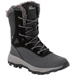 Outdoorwinterstiefel Jack Wolfskin "EVERQUEST TEXAPORE SNOW HIGH W", Damen, Gr. 39, schwarz (phantom, schwarz), Leder, Textil, Schuhe Outdoorwinterstiefel, Winterboots, Snowboots, Winterschuhe, wasserdicht, gef&uuml;ttert
