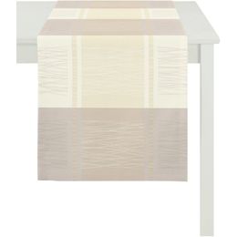 Tischl&auml;ufer Apelt "COMO, LOFT STYLE, Jacquard", beige (creme, beige, natur), B:44cm L:140cm, Polyester, Tischdecken, Tischl&auml;ufer