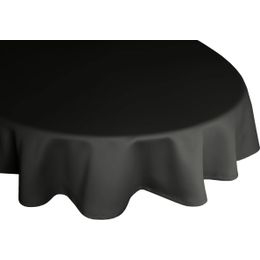 Tischdecke WIRTH "NEWBURY" Gr. 1, schwarz, B:120cm L:160cm, Baumwolle, Polyester, Tischdecken, Tischdecke, oval