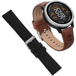 Smartwatch Timberland "TRAIL FORCE", braun (braun, braun), Smartwatches, Herren, Smartwatch, Armbanduhr, Herrenuhr, Lederarmband, Bluetooth, Trinkerinnerung